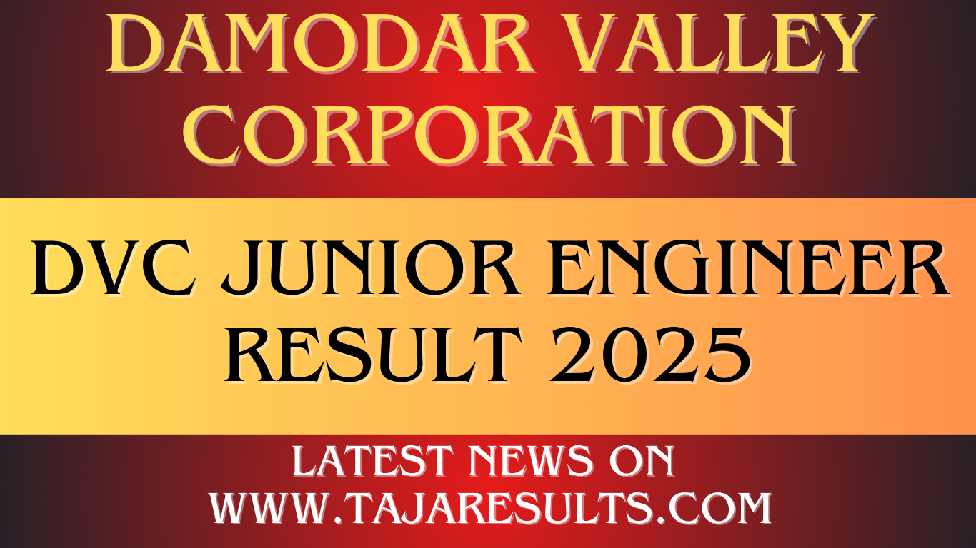 DVC JE Result 2025 - Damodar Valley Corporation Mine Surveyor ...